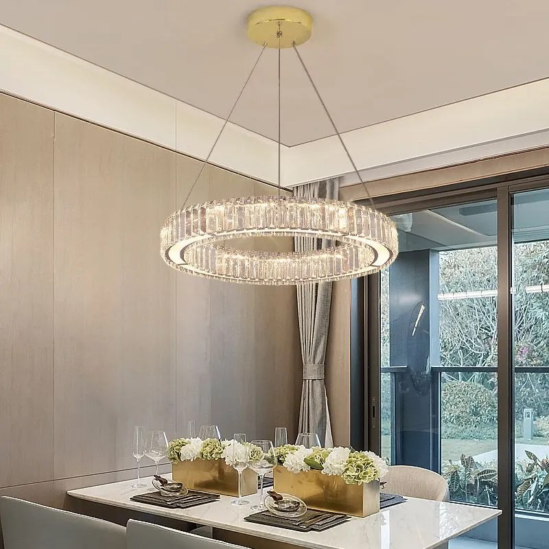 Toolight Toolight, LED závěsné svítidlo 24W 4000lm APP1079-CP, zlatá, OSW-08891