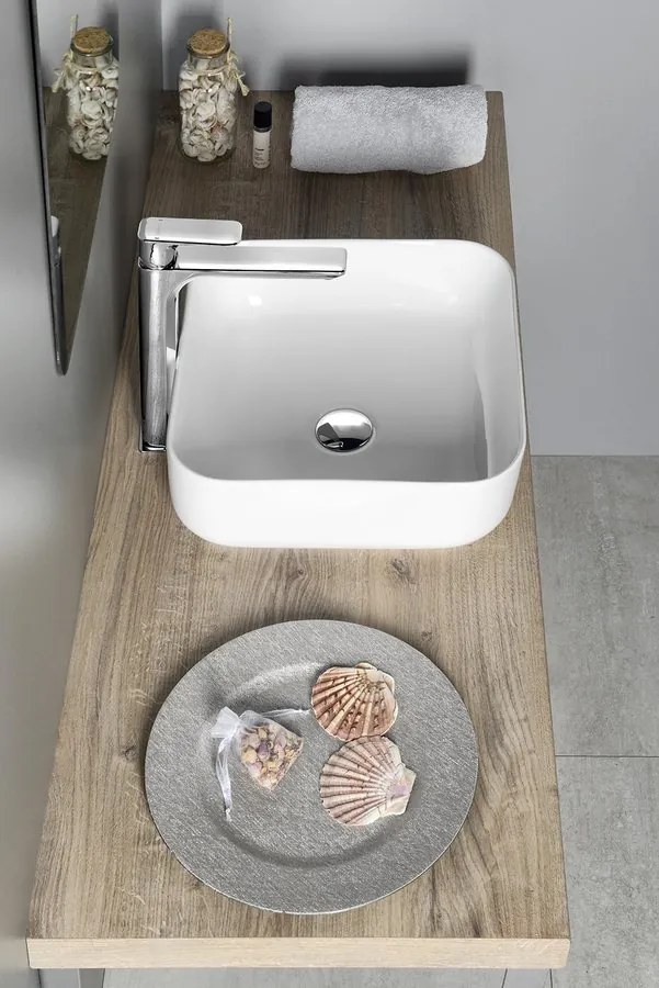 Sapho, PRATA keramické umyvadlo 39,5x14,5x39,5 cm, na desku, AR423