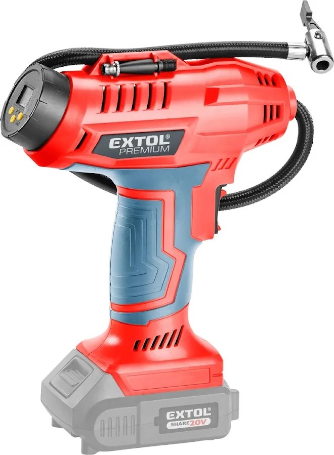 Kompresor domácí aku SHARE20 V, 20 V Li - ion, bez baterie a nabíječky EXTOL PREMIUM 8891875