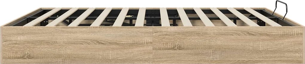 Ottoman postel Sonoma dub 203 x 180 x 25 cm Dřevěný materiál 3409207