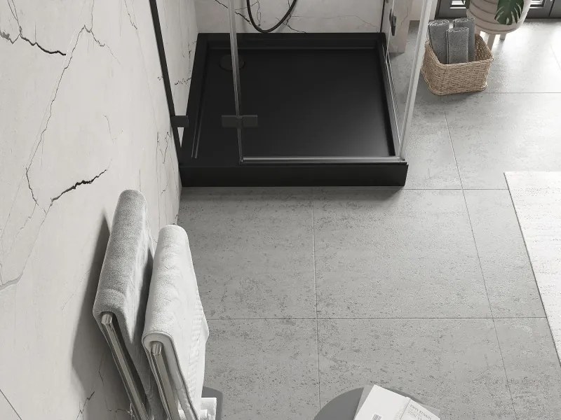 Mexen Flow+ čtvercový sprchový kout 80 x 80 cm, černá matná, 46S708080H