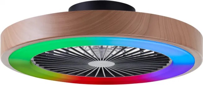 Brilliant G60060/09 Stmívatelné LED svítidlo SLIMLINE NATUR & reverzn VENTILÁTOR + funkce LED