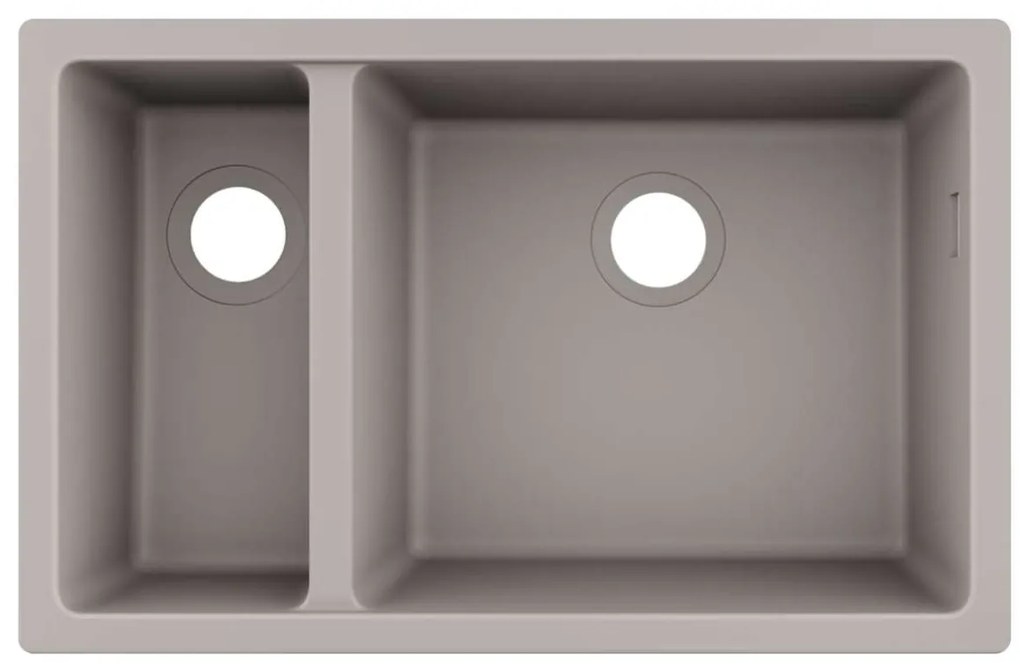 Hansgrohe - Podstavný granitový dřez S510-U635, betonová šedá 43433380
