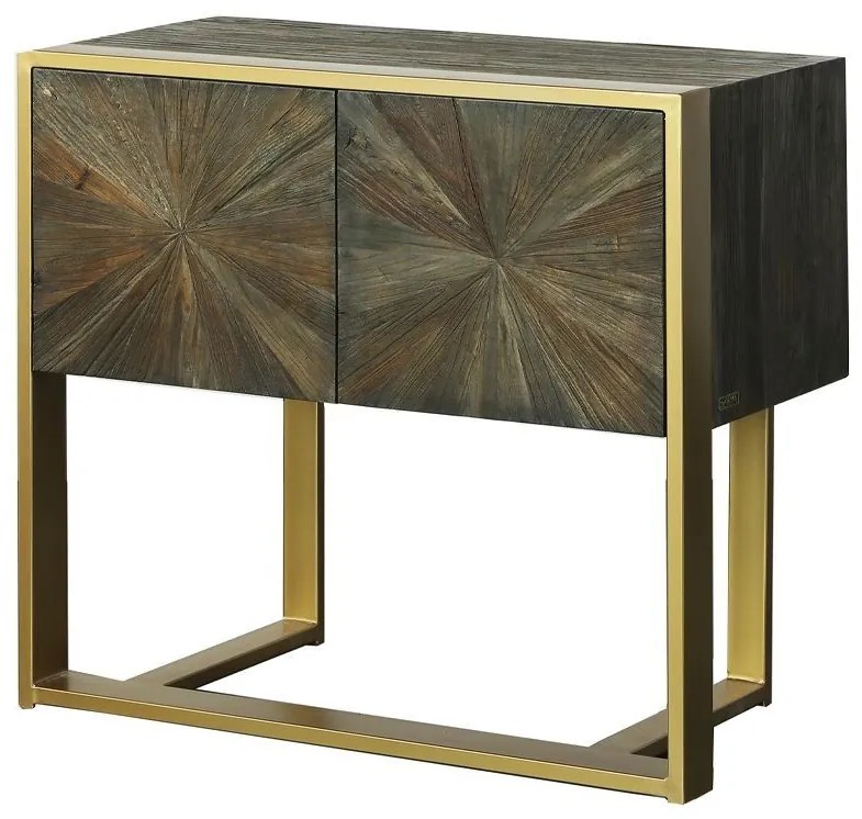 Kovovo-dřevěný konzolový stolek  Mark - 84*45*76cm