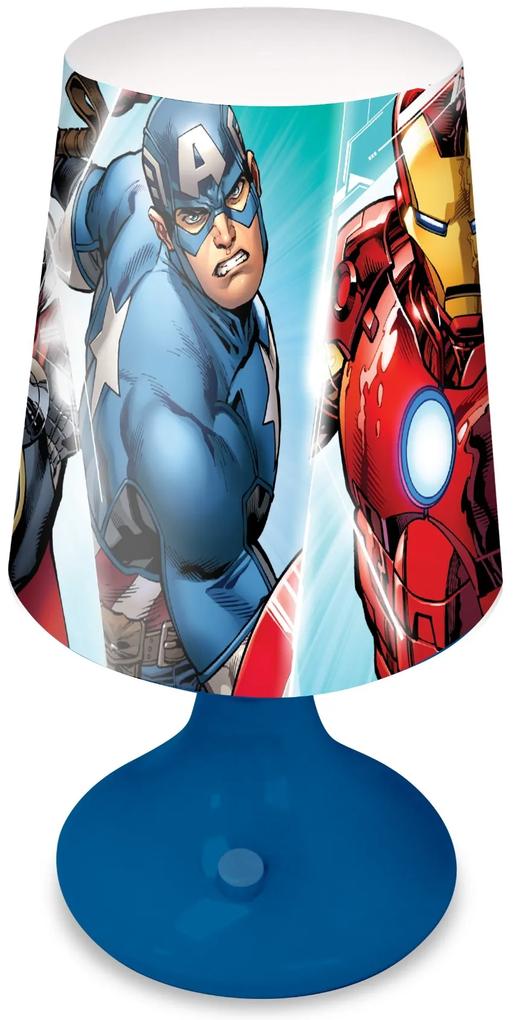 Textiel Stolní led lampička / lampa Avengers výška 18,5cm modrá