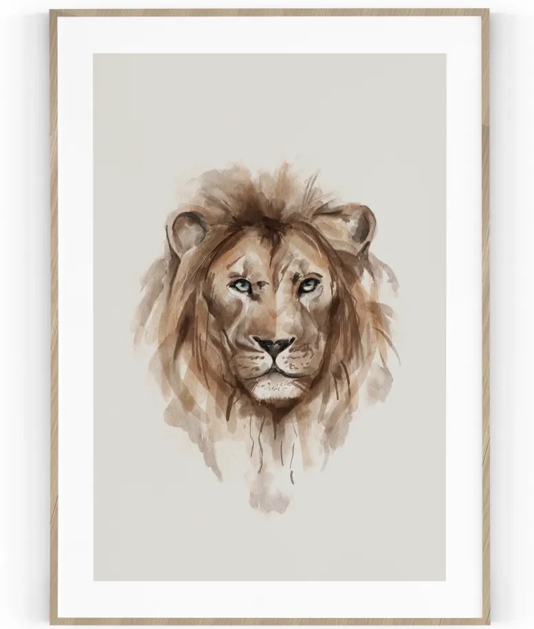 Obraz Lion Bez okraje 30 x 40 cm - napnuté plátno na dřevěném rámu