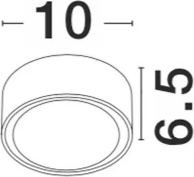 NV 752462 Venkovní stropní svítidlo FOCUS bílý hliník skleněný difuzor LED GX53 7W 3000K 220-240V 77st. IP54 - NOVA LUCE