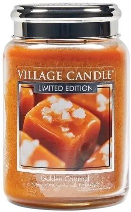 Village Candle Vonná svíčka ve skle - Golden Caramel - Zlatý karamel, 26oz