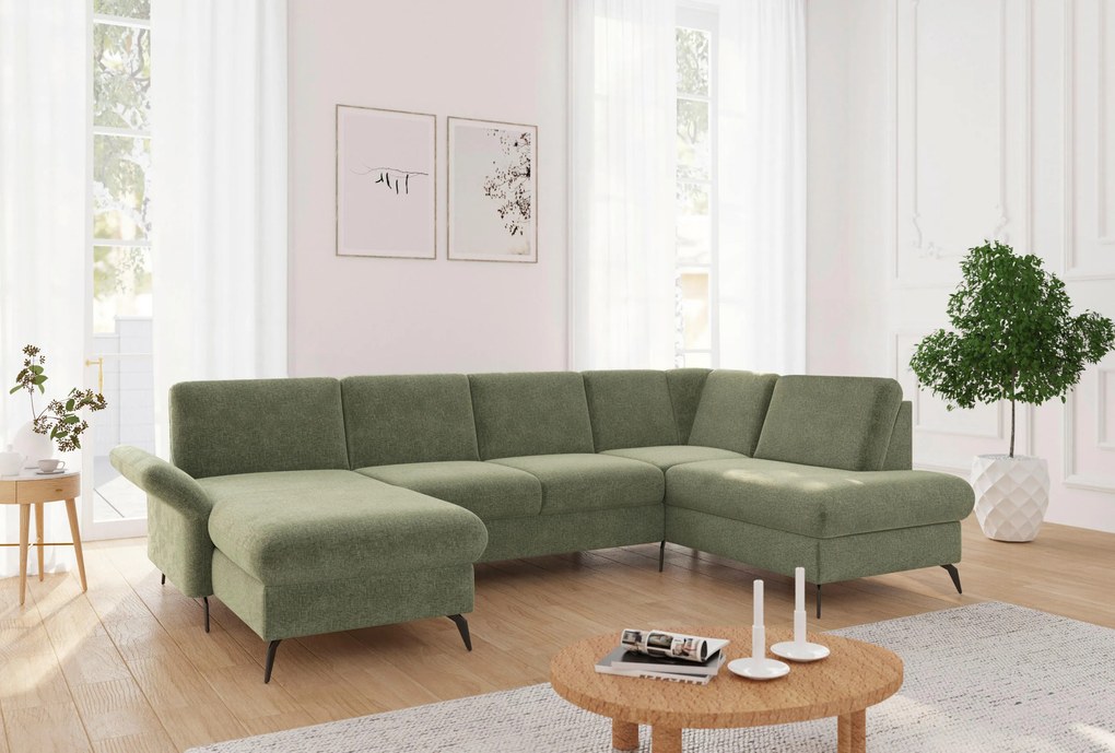 XXXLutz SEDACÍ SOUPRAVA, textil, světle zelená Sit & More - Sedací soupravy - 0001440161B9