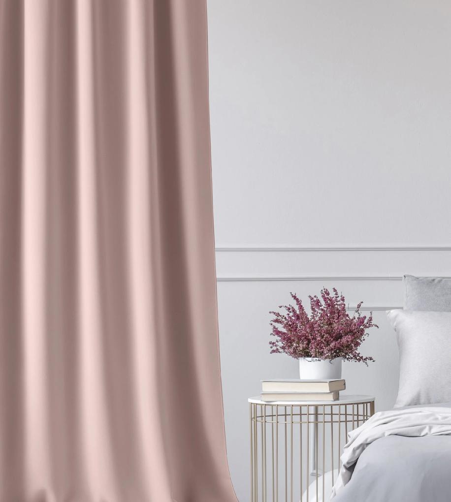 Room99 Hotový závěs na kroužcích AURA Barva: Světle růžová/Stříbrná, Velikost: 140 x 300 cm