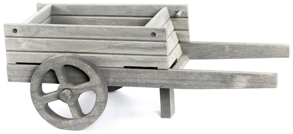 Dekorační vozíček na zahradu šedý ART15306