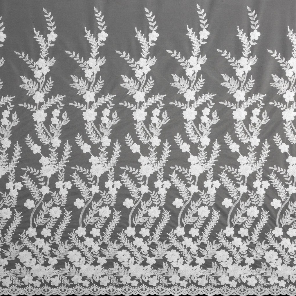 ZÁCLONA NA KROUŽCÍCH TALINA 300 CM X 250 CM CM VZOROVANÁ
