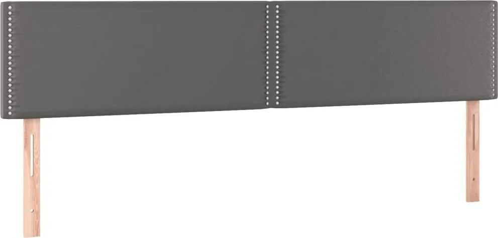 Box spring postel s matrací šedá 200x200 cm umělá kůže 3141087