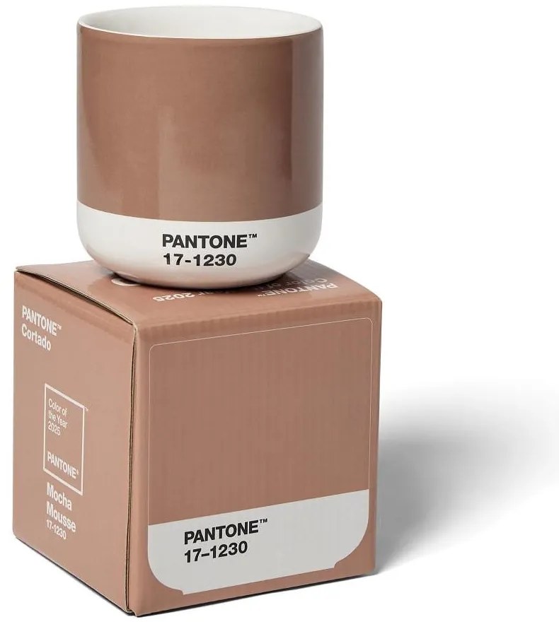 Světle hnědý porcelánový šálek na cappuccino 175 ml Mocha Mousse 17-1230 – Pantone