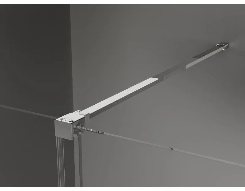 Mexen Velar, posuvné dveře do otvoru 140x200 cm, 8mm čiré sklo, chromový profil, 871-140-000-01-01