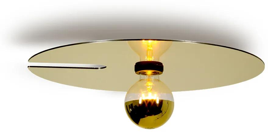 Stropní či nástěnné zrcadlové svítidlo Mirro Ceiling / Wall Barevná varianta: Černá / Zlatá, Průměr: 450 mm