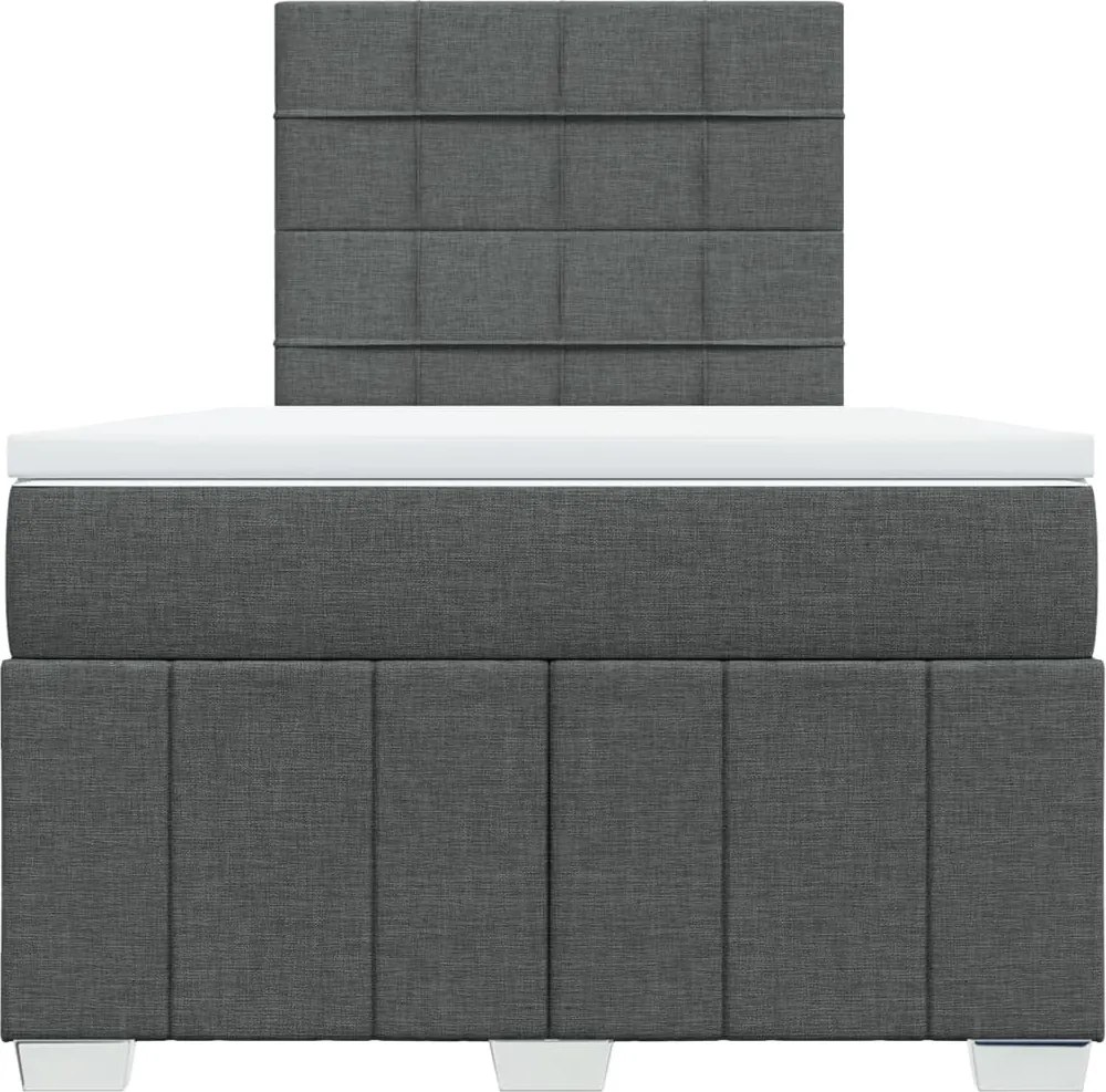 Box spring postel s matrací tmavě šedá 120x190 cm textil 3293908
