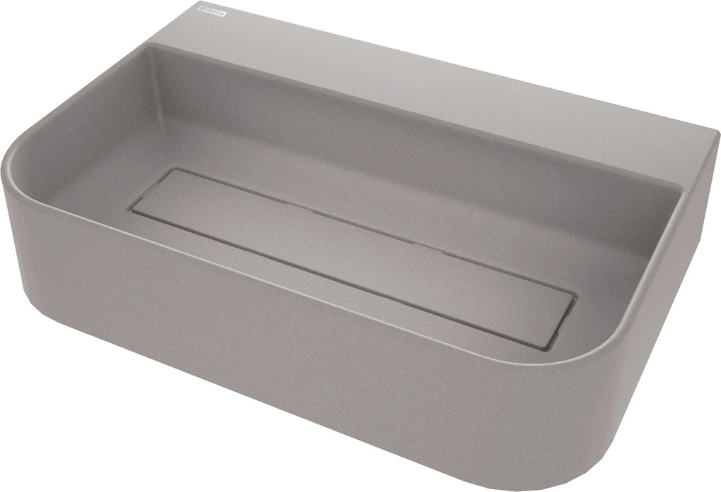 Deante Arnika, granitové umyvadlo na desku 605x405x135 mm, šedá, DEA-CQA_SU6S