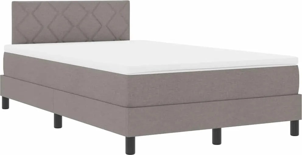 Postel s boxspringem s čelo Taupe 120 x 190 cm textil 3338752
