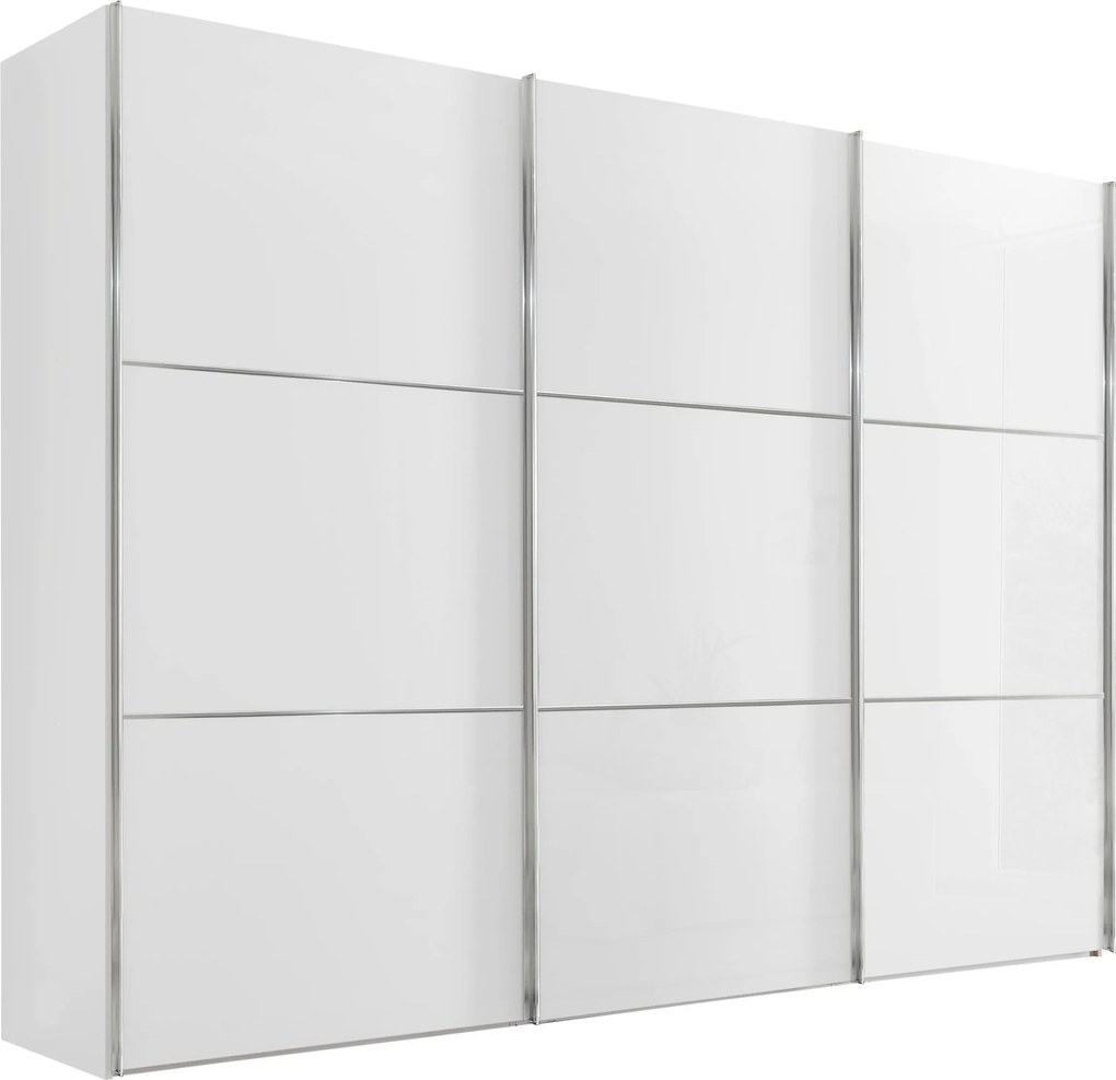 XXXLutz SKŘÍŇ S POSOUVACÍMI DVEŘMI, bílá, 249/222/68 cm Moderano - Šatní skříně - 000531006076