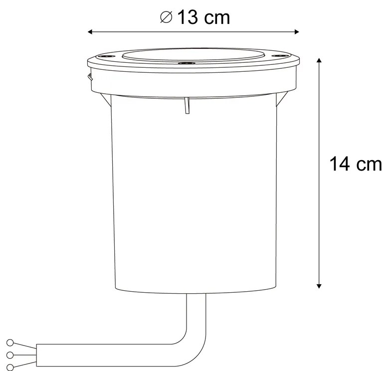 Moderní zemní bodové svítidlo béžové GU10 50mm nastavitelné IP65 - Delux