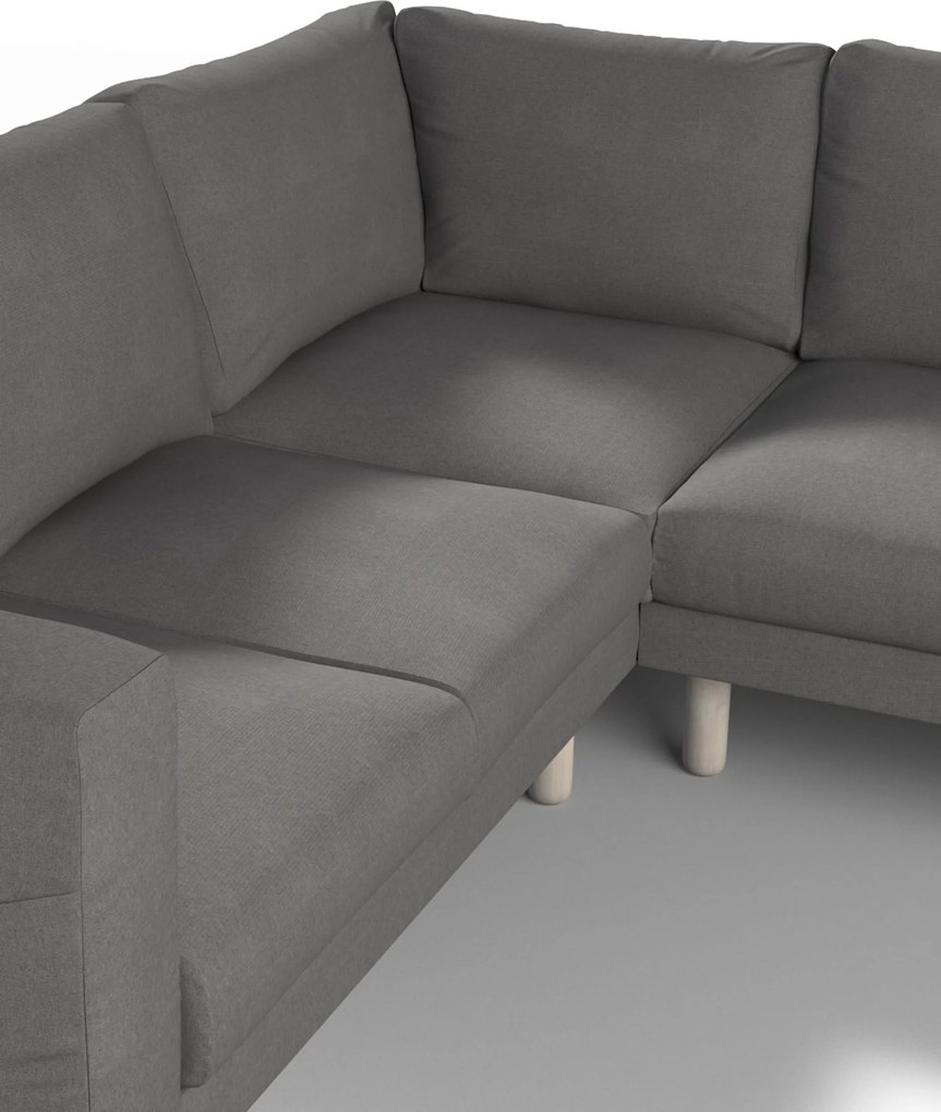 Potah na pohovku IKEA Norsborg rohová 4-místná barva šedá látka pletený vzor