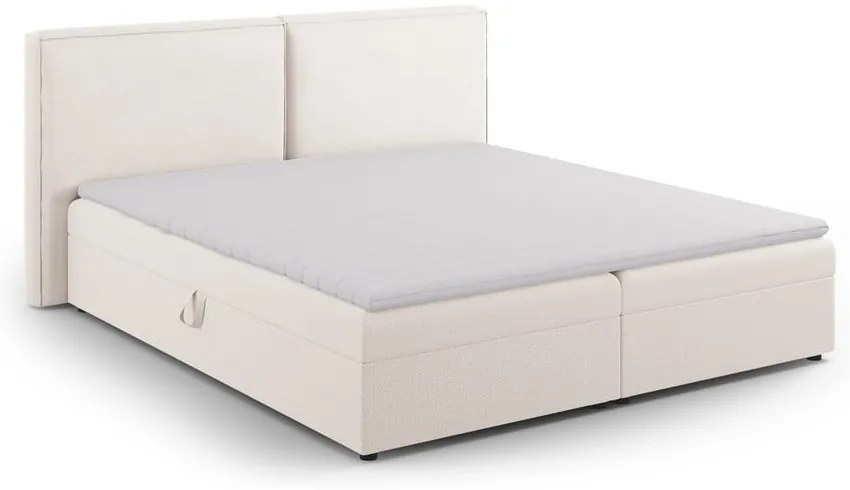 Krémová boxspring postel s úložným prostorem 160x200 cm Arendal – Cosmopolitan Design
