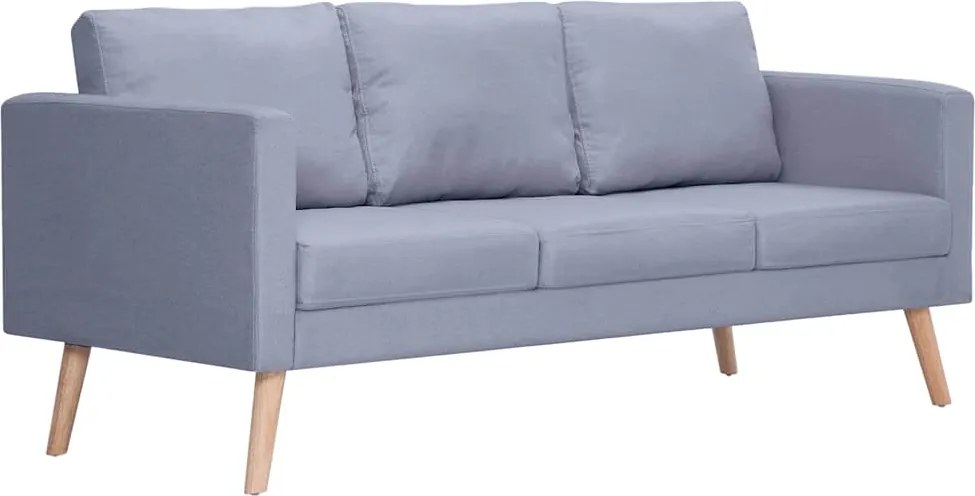 Sedací souprava dvojsedák a trojsedák textil světle šedá 272193