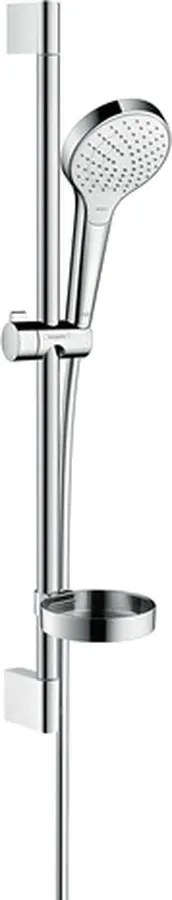 Hansgrohe Croma Select S, sprchová sada Vario se sprchovou tyčí 65 cm a miskou na mýdlo, bílá/chromová, HAN-26566400