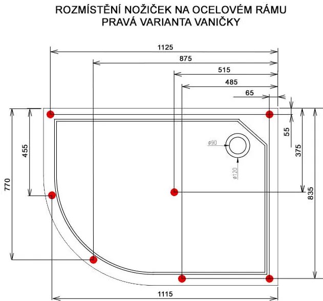 ARTTEC SIRIUS 120 x 90 cm - Sprchový box model 1 čiré sklo + sprchový set pravá vanička PAN04569