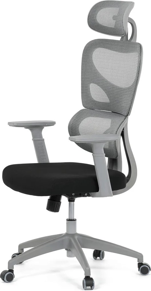 Ergonomická kancelářská židle RENEE - šedá síťovina / černá látka