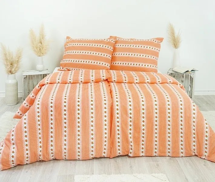 Stanex povlečení krep Barunka oranžová (LS175) 140x200, 70x90 cm