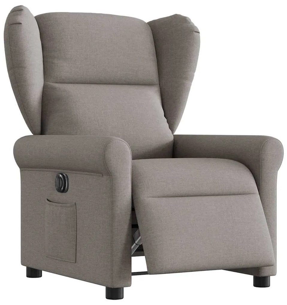 Elektrické polohovací křeslo taupe textil 3303361