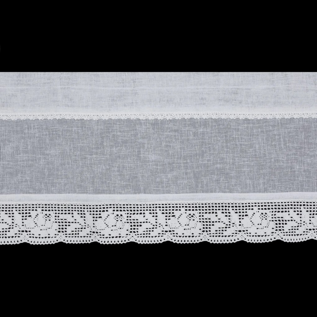 KRÁTKÁ ZÁCLONA NA PÁSCE LARI 150X30 CM BÍLÁ