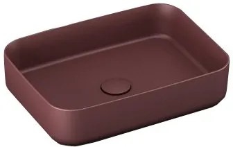 Sapho, INFINITY RECTANGLE keramické umyvadlo na desku, 50x36 cm, Maroon Red, 10NF65050-2R