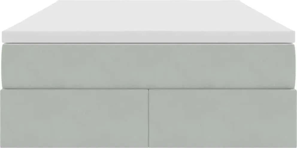 Postel s úložným prostorem a matrací Světle šedá 120 x 200 cm 3370293