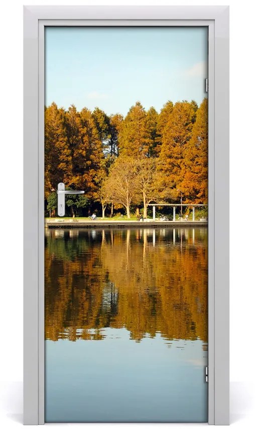 Fototapeta na dveře podzim park 75x205 cm