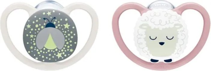 Dudlík NUK Perfect Match Air Night FIREFLY/SHEEP 6-18m 2ks box velikost 6-18 m