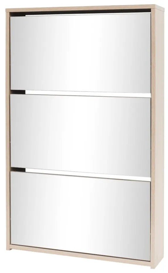 Botník třípatrový zrcadlo dub 63 x 17 x 102,5 cm 243047