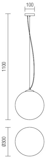 Redo 01-1065 - Lustr na lanku OLA 1xE27/42W/230V