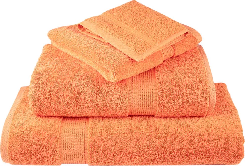 Prémiové osušky SOLUND 4 ks oranžové 100x150 cm 600 g/m² 137384