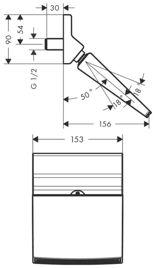 Hansgrohe Raindance Rainfall, hlavová sprcha 150 1jet, chromová, HAN-26442000