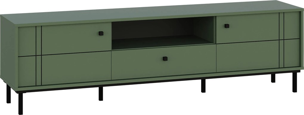 XXXLutz NÍZKÁ KOMODA, zelená, 170/49,2/37 cm Carryhome - Online Only TV příslušenství - 000017004403