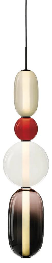 Bomma Pebbles skleněné závěsné svítidlo, velké Barva: Červená, Konfigurace: Model 1