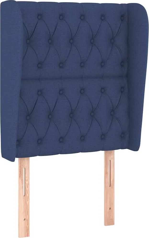 Box spring postel s matrací modrá 80x200 cm textil 3128723