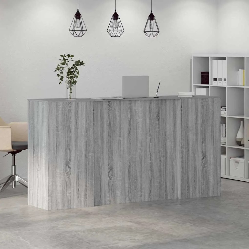 Recepční stůl hnědý dub 200x50x103,5 cm kompozitní dřevo 3324183