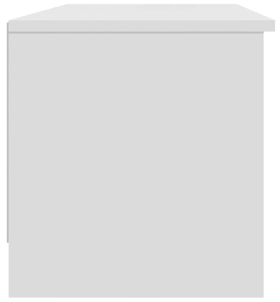 TV skříňka bílá 102 x 35,5 x 36,5 cm kompozitní dřevo - Default Title