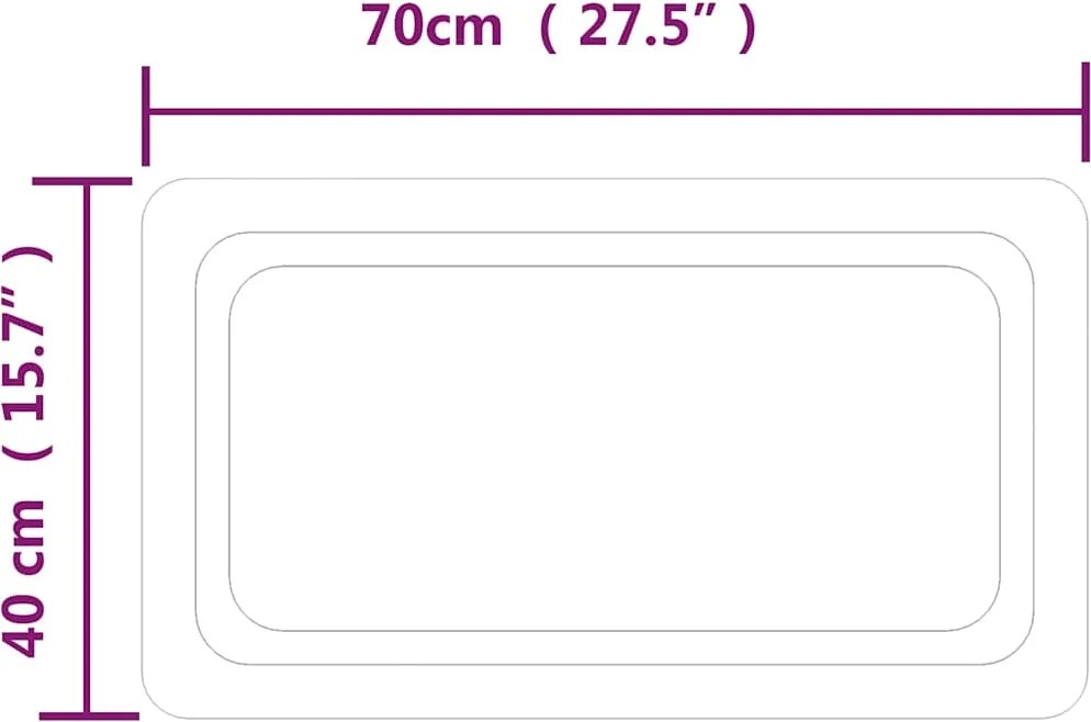 Koupelnové zrcadlo s LED osvětlením 70x40 cm 151783