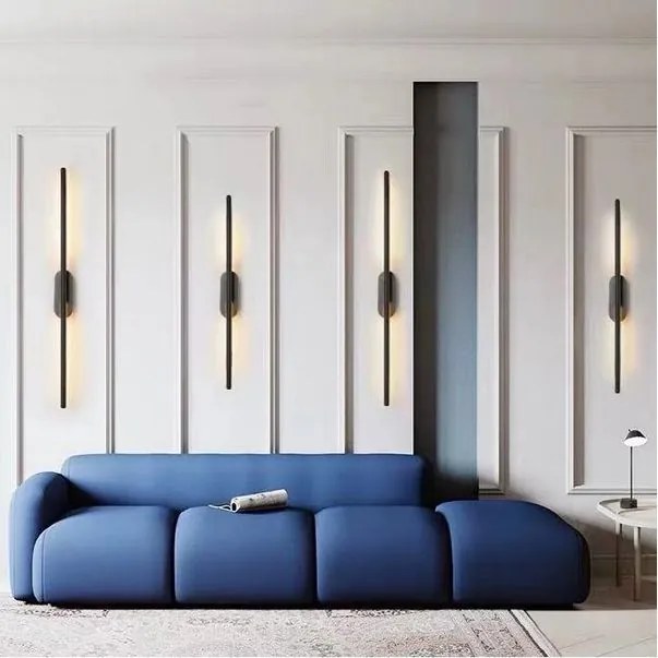 Toolight - LED nástěnná koupelnová lampa nad zrcadlo 92cm 12W 640lm APP372-1W, černá, OSW-09754
