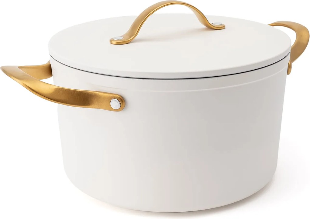 Elmich Nepřilnavý keramický hrnec Zen Ø 24 cm - krémovo zlatá